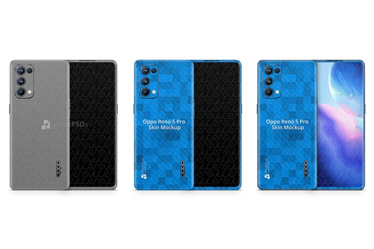 Oppo Reno 5 Pro 2021 PSD Skin Mockup Template