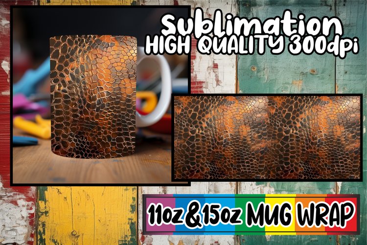 Contemporary Luxurious 3D Raised Mug Wrap 11oz 15oz