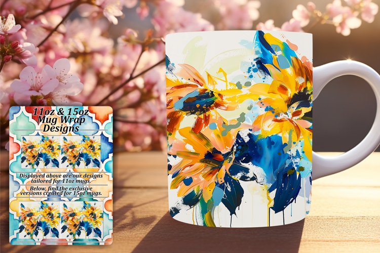 Botanical Beauty Mug Designs: Cheerful Flower Patterns