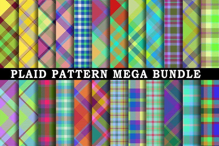 Plaid Pattern Digital Paper Bundle
