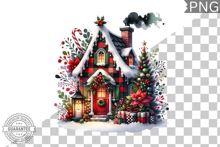 Christmas House Sublimation Clipart