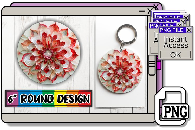 Dreamy 3D Petal Circle & Keychain
