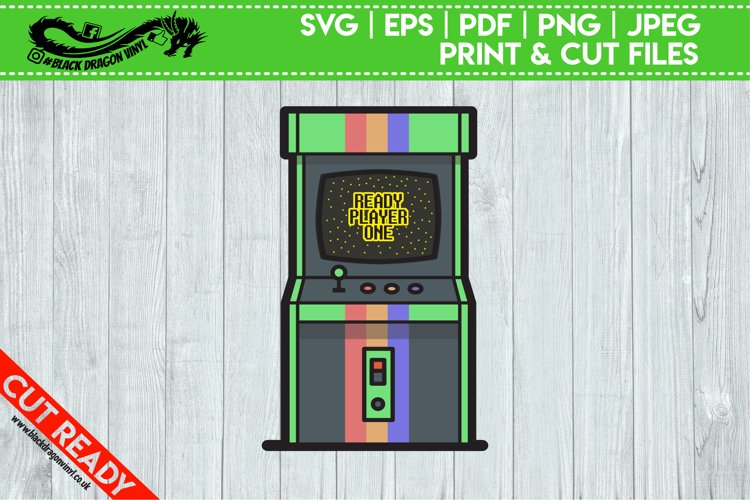 Games Arcade Cabinet Retro Sticker Printable Illustration (972050 ...