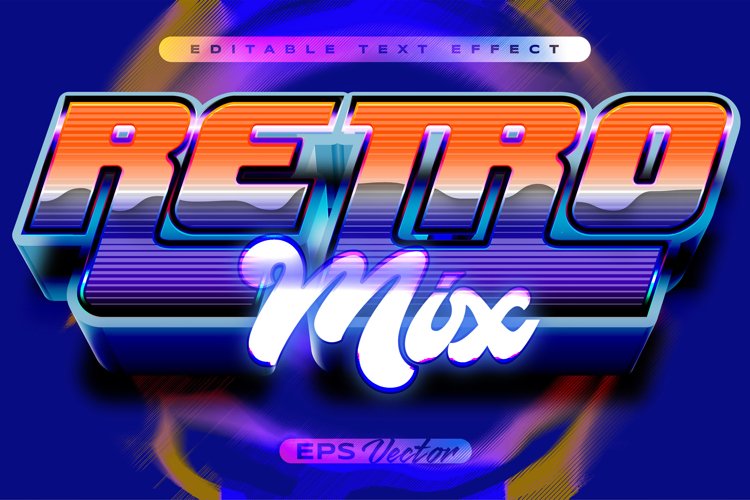 Retro mix Y2K editable text effect