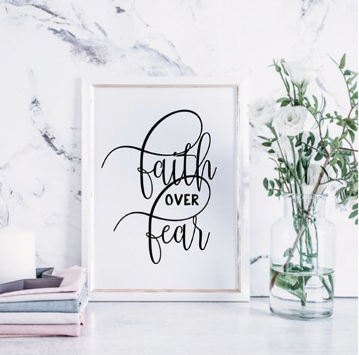 Faith over Fear Printable Wall Art Christian Faith art Instant Download ...
