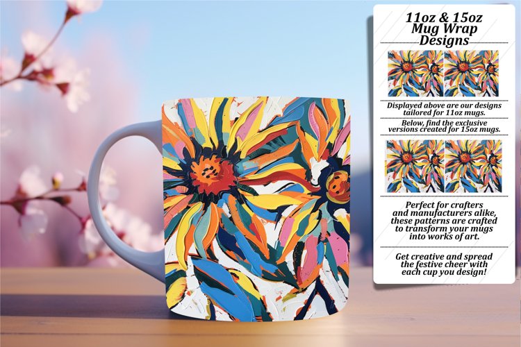 Fresh Flower Mug Sublimation: Vibrant Springtime (3590205)