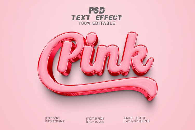 Pink PSD Text Style Effect (2487548)