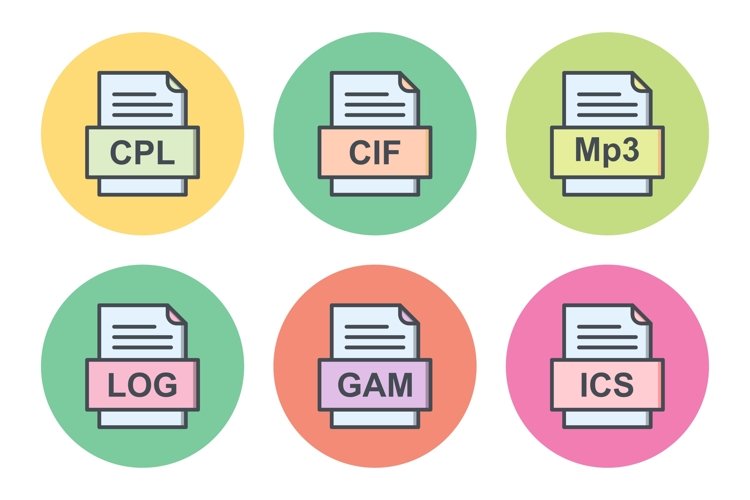 Set Of File Formats Icons (451792)