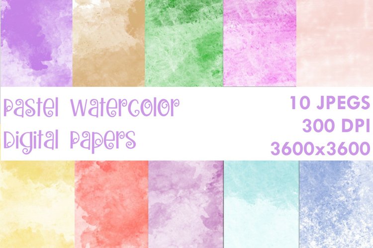 Pastel Watercolor Digital Papers (1270762)
