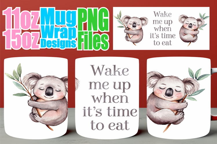 Enchanted days 11oz 15oz mug wrap, Funny Animals