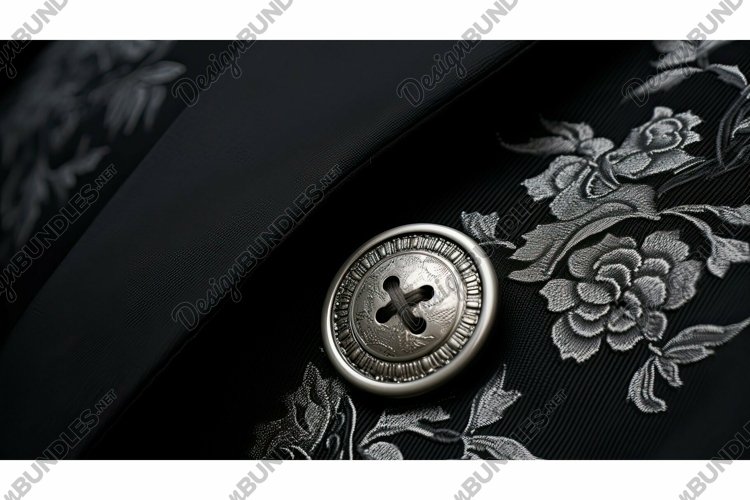 shiny silver button
