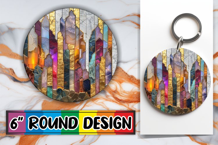 Luxe Landscape Keychain Delights: Golden Elegance (3569723)