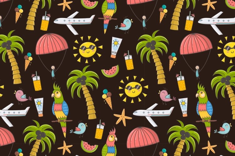 Summer Time: pattern & clipart - Free Design of The Week | Design Bundles