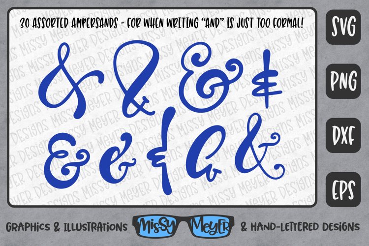 30 Hand-Lettered Ampersands in Various Styles (170063)