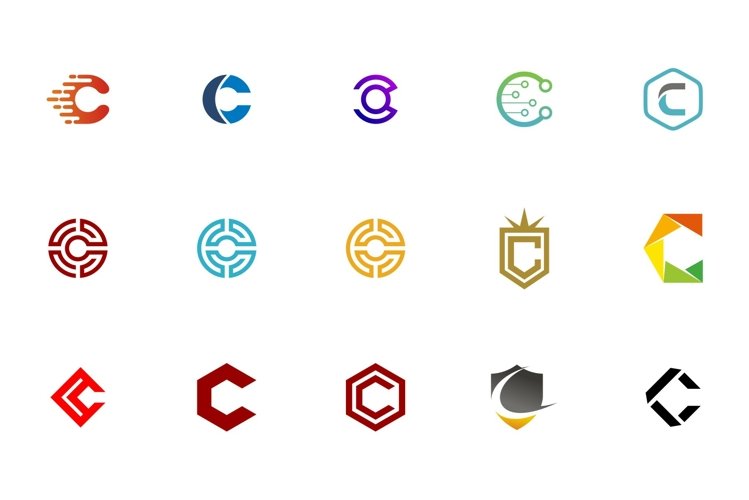 SET OF initial letter C logo vector design (2125723)