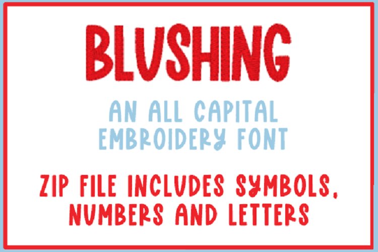 BLUSHING EMBROIDERY FONT