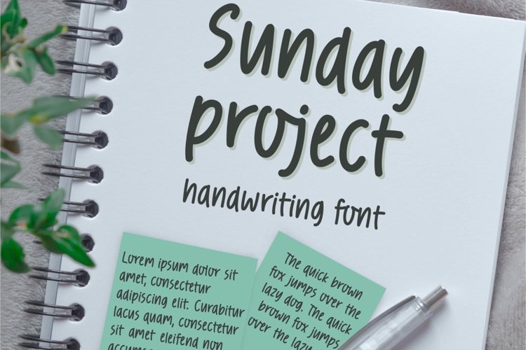 Sunday Project natural handwriting font