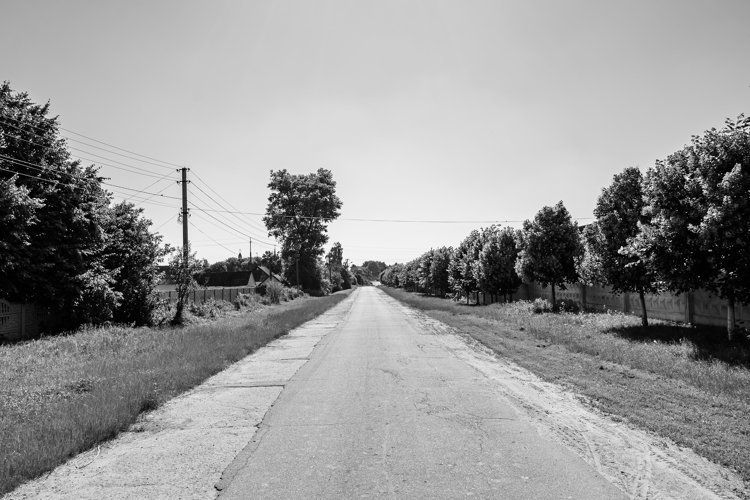 Beautiful empty asphalt road in countryside on background