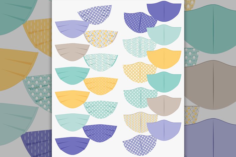 Face mask clipart set (939523) | Clipart | Design Bundles