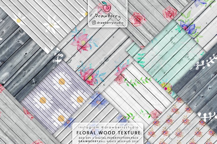 Flower & Wood Seamless Texture DP042