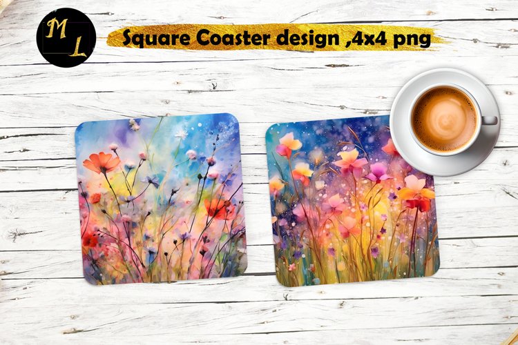 Spring flower Square Coaster png,Flowers Coaster (3376608)