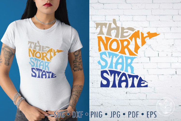 The North Star State Cut File | Minnesota Word Art