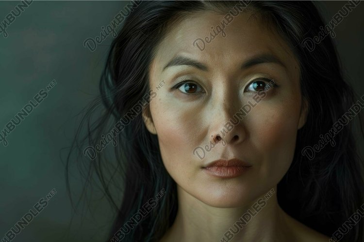 Serene portrait of elegant woman