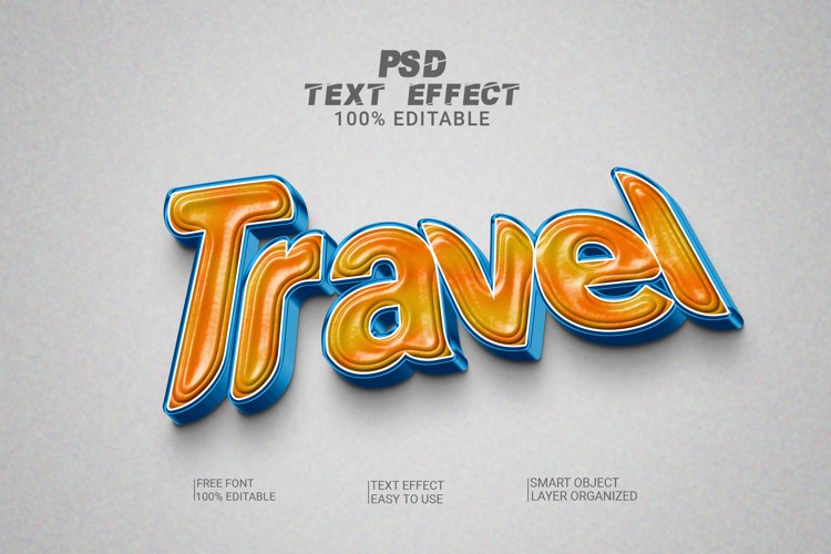 Travel 3d Editable Text Effect Style (2230624)
