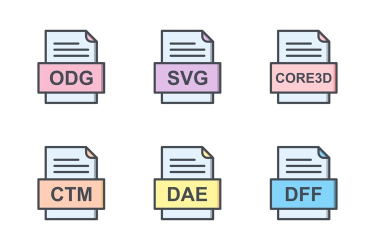 Set Of File Formats Icons (454650)