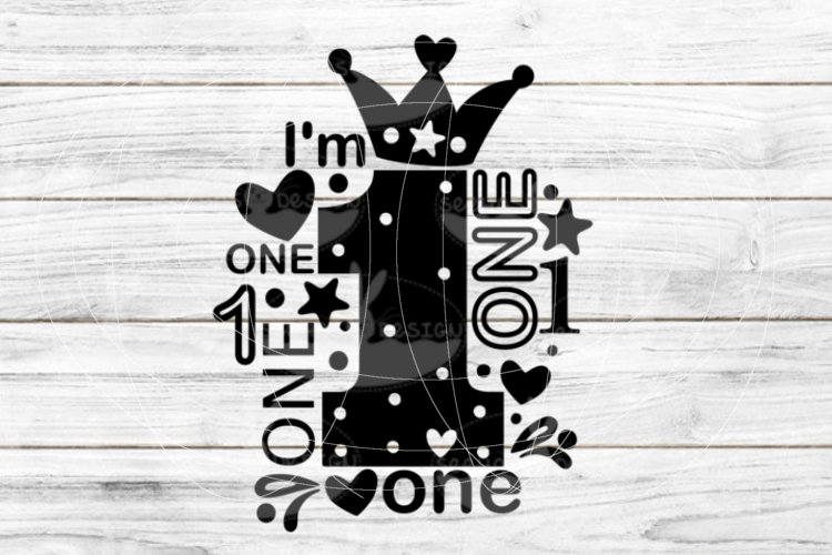 I'm one 1 SVG DXF