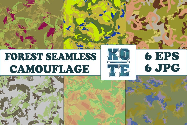 6 Seamless Military Forest Camouflage (719191)