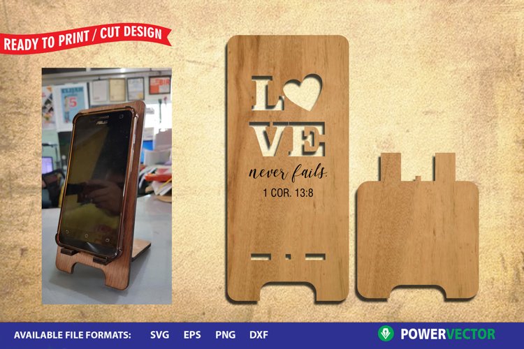 Phone Stand Laser CNC Cutting Engraving Template