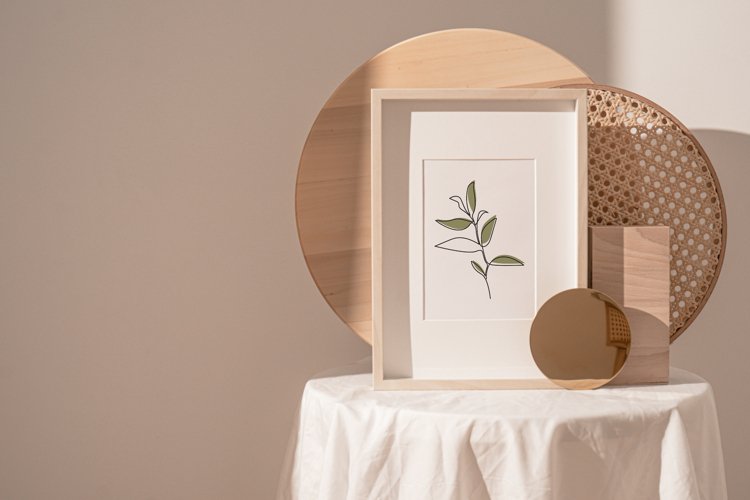 One Line Leaves Wall Art, Leaf Wall Print, Minimalist Leaves