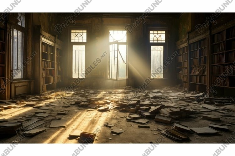 forgotten blurred decaying interior