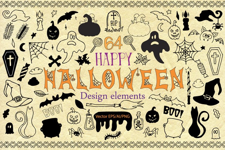 Halloween Doodle Vector clipart - Free Design of The Week | Design Bundles