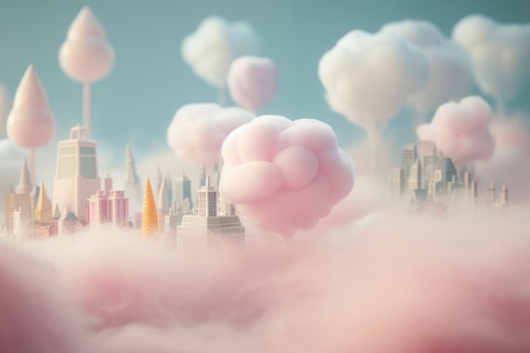 Multi-colored children's worlds made of cotton (2834801)