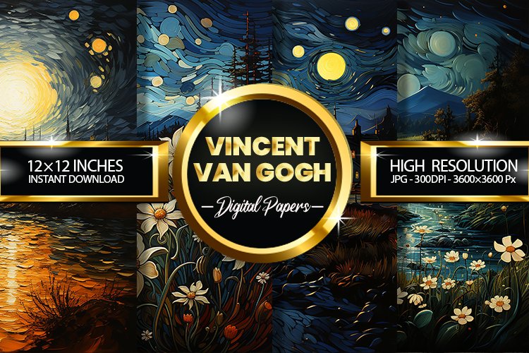 Vincent Van Gogh Digital Papers - 04 Variations (3007268)