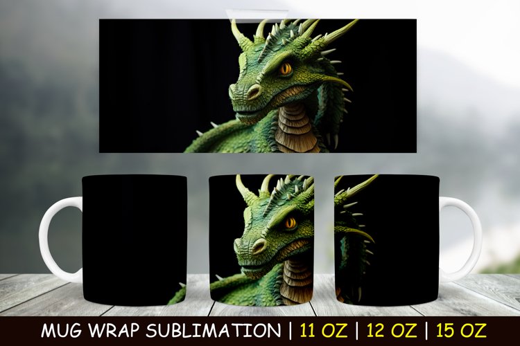 Green Dragon Mug Wrap, 11 oz | 12 oz | 15 oz (2791504)