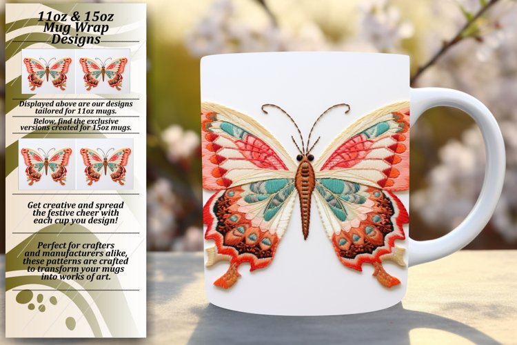 Enchanted Butterfly Mug Wrap Pattern (3012943)