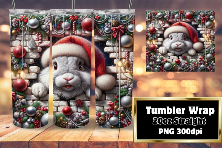 Humorous 3D Wall Break Tumbler Sublimation PNG