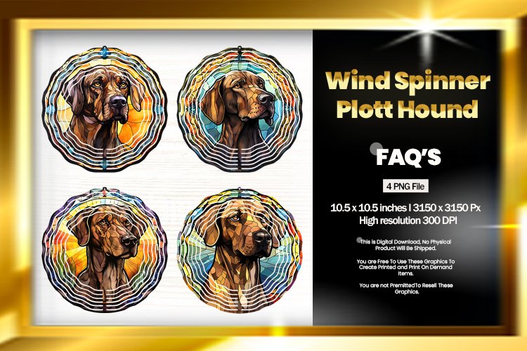 Plott Hound Wind Spinner Sublimation - 04 Variation