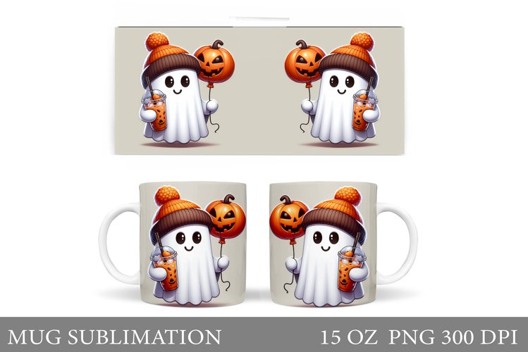 Cute Ghost Mug Design. Cute Halloween Mug (4430778)
