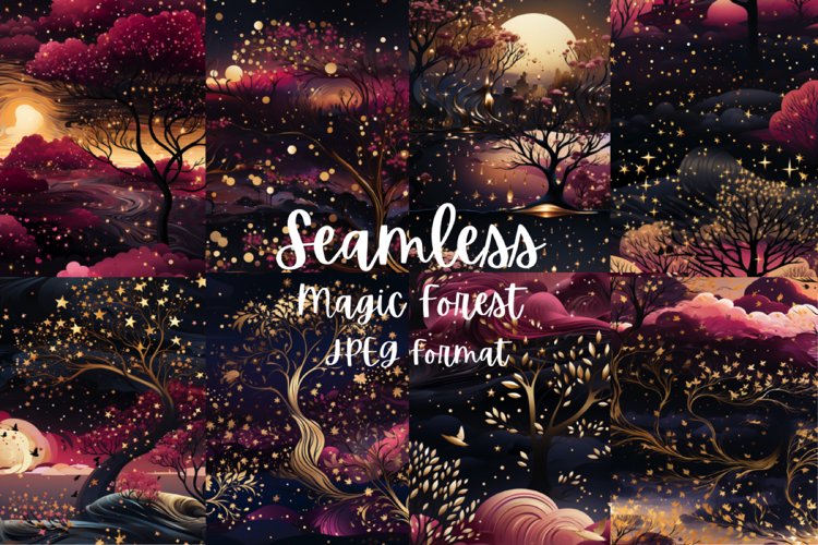 Magic Forest Seamless Digital Paper