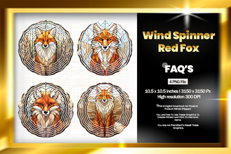 Red Fox Spinner Sublimation - 04 Variations (3218452)