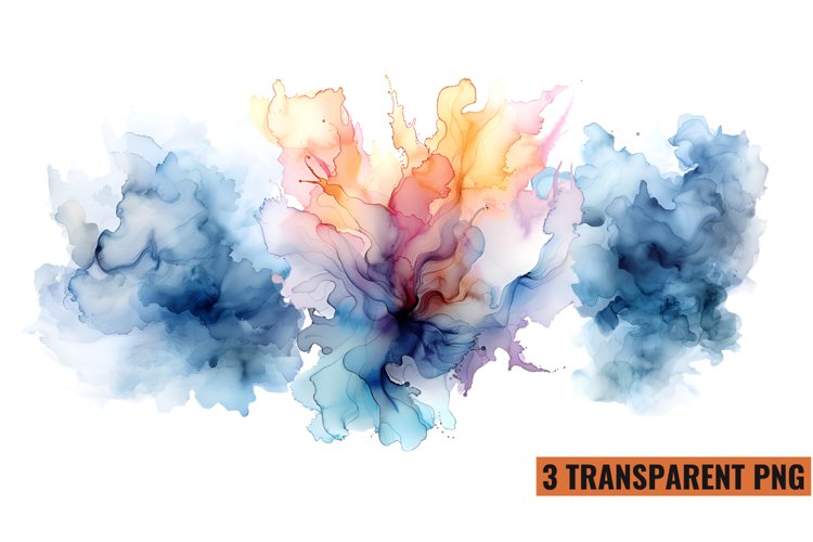 Watercolor Splash Clipart Sublimation , PNG