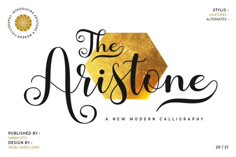 Aristone Script - Free Font Of The Week | Font Bundles