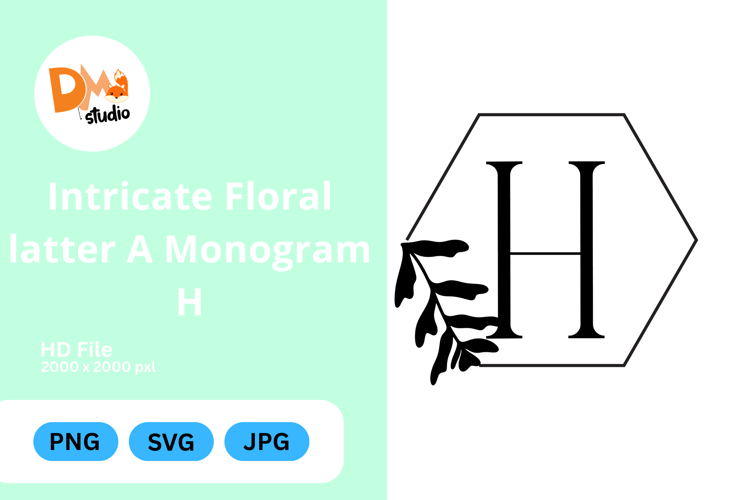 Intricate Floral Letter Monogram (6059612)