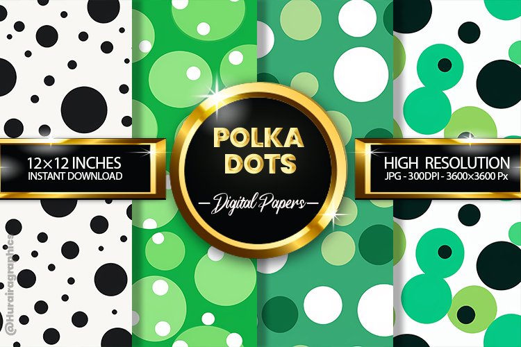 Polka Dots Digital Papers - 04 Variations (3587923)