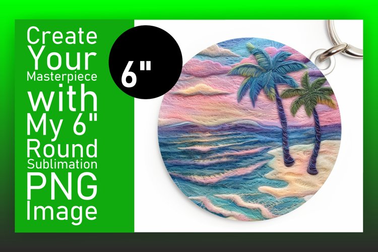 Eye-Catching 3D Summer Landscape Round Design