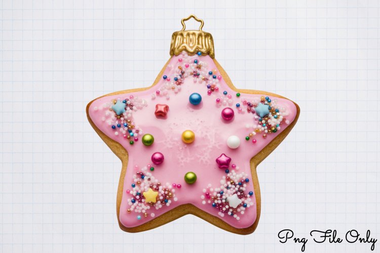 Pink Christmas Gingerbread Clipart PNG (4899055)